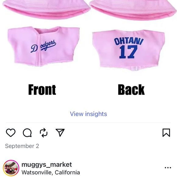 Toys | Pink Dodgers Ohtani 17 Dog Jersey For Labubu | Poshmark